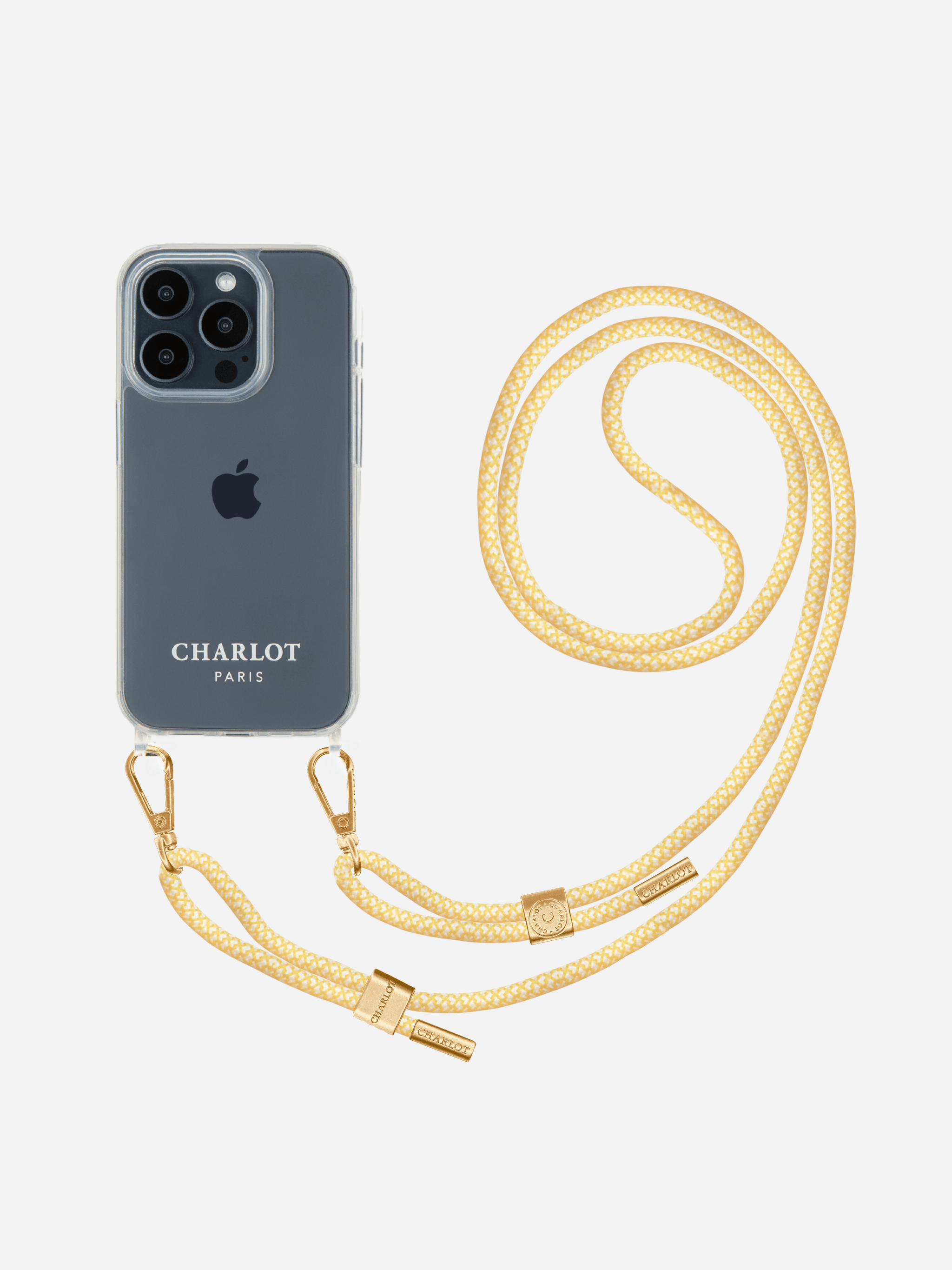 Coque Clear + Cordon Signature Python